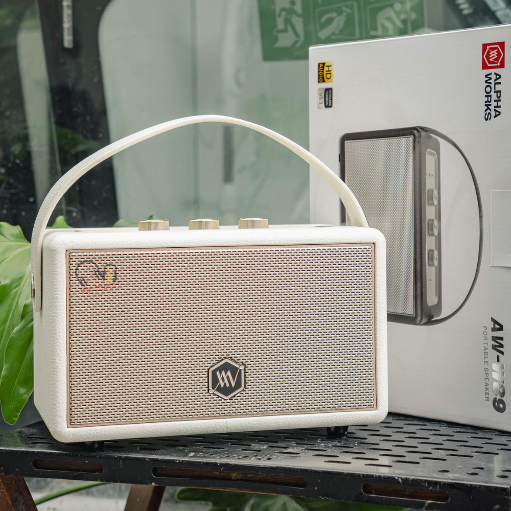 Đánh giá Alpha Works W89: Loa Di Động Retro, Công Suất 60W, Pin 28 Giờ